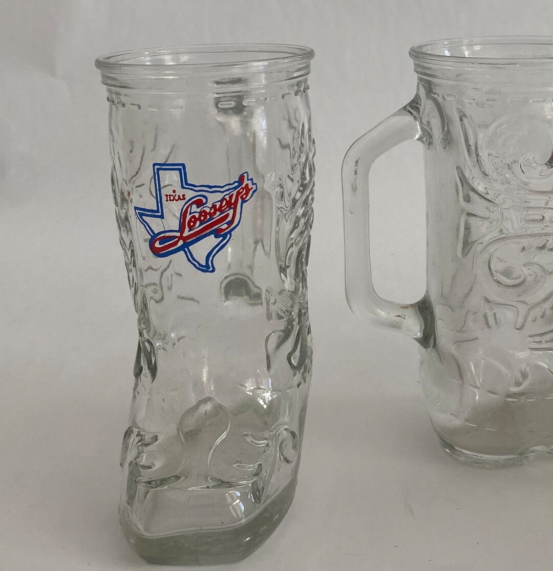 Texas and Looseys Western Glass Boot Glasses Collectible Novelty - Etsy