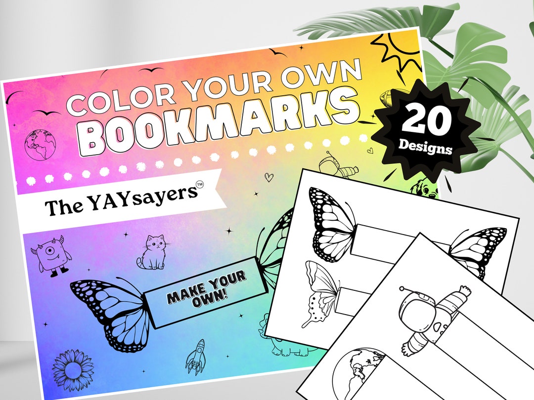 Printable Kids Craft at Home Activity for Kids Bookmark Coloring ...