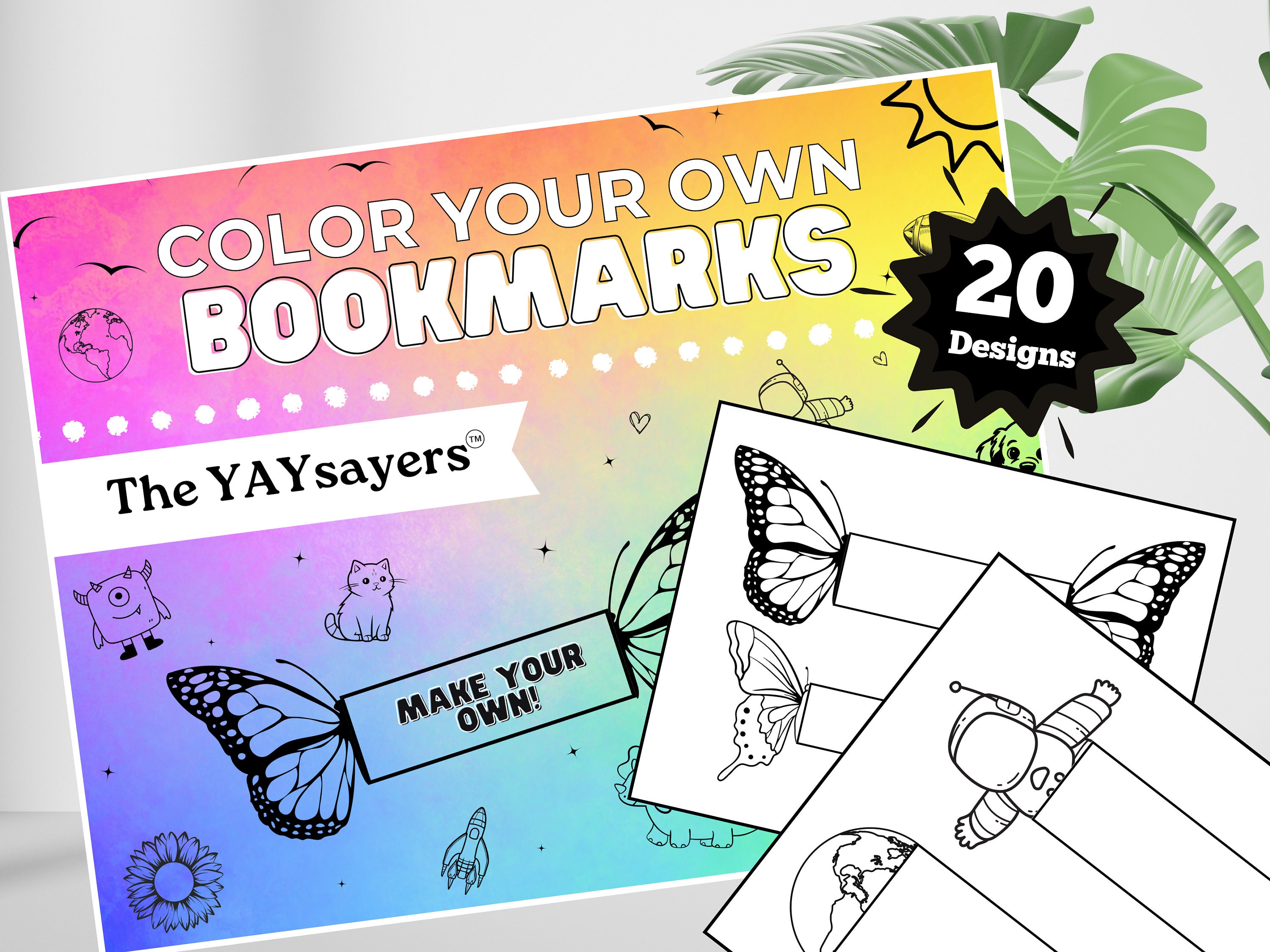Printable Kids Craft at Home Activity for Kids Bookmark Coloring ...
