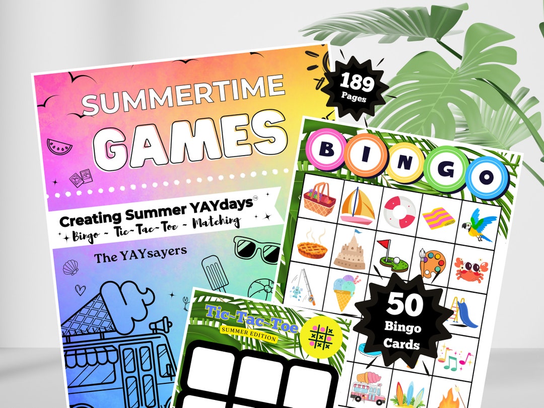 Summer Games for Kids at Home Printable Activity for Summer Break Game ...