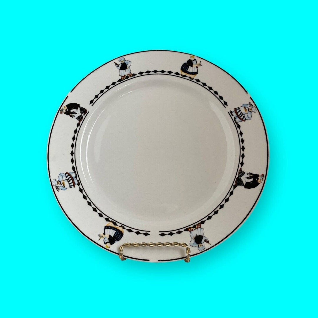 Majesticware Oneida Dinner Plates, Table for Two Chefs Pattern Set of 2 ...