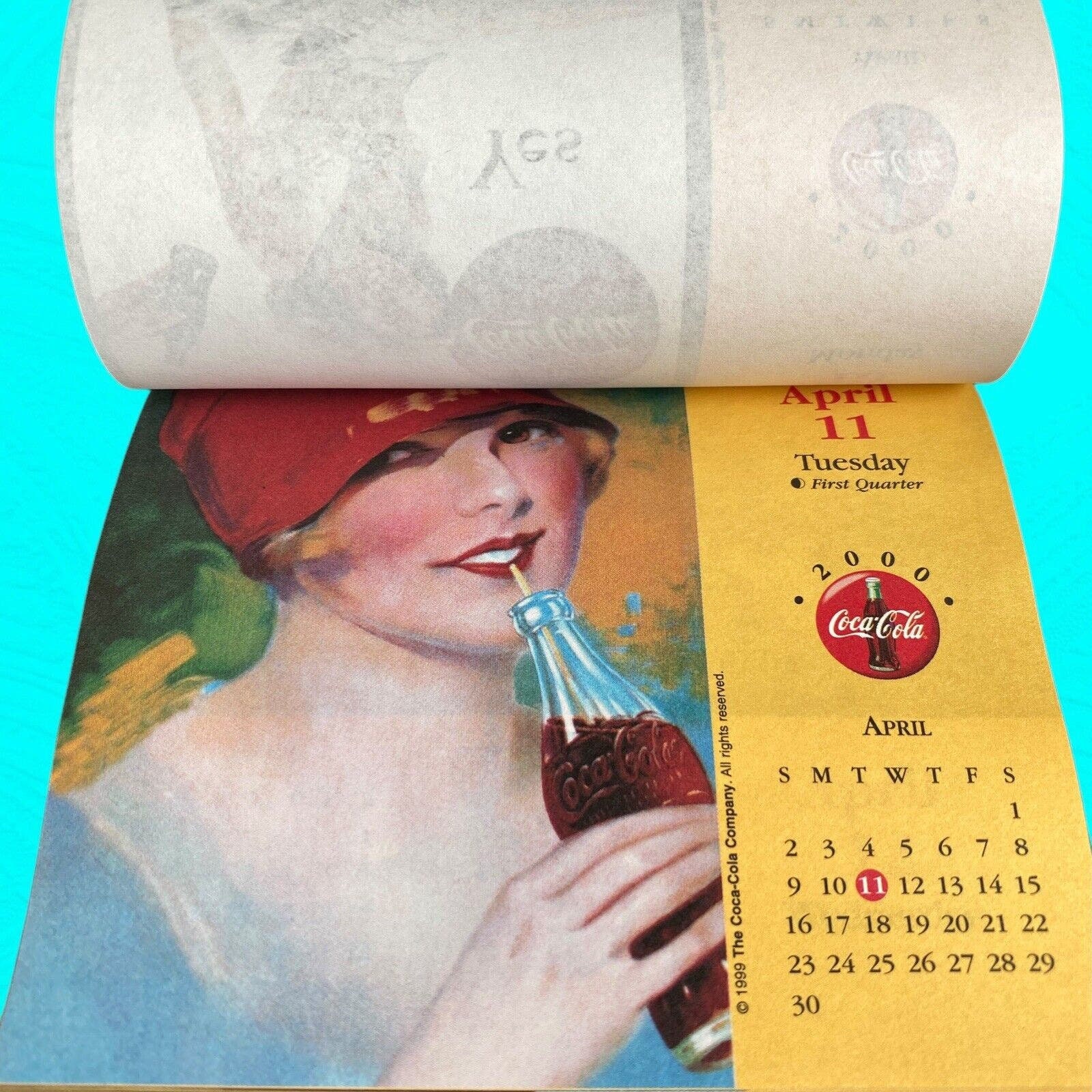 Y2K Coca Cola Commemorative 2000 Desk Calendar 365 Iconic Color Ads, in ...