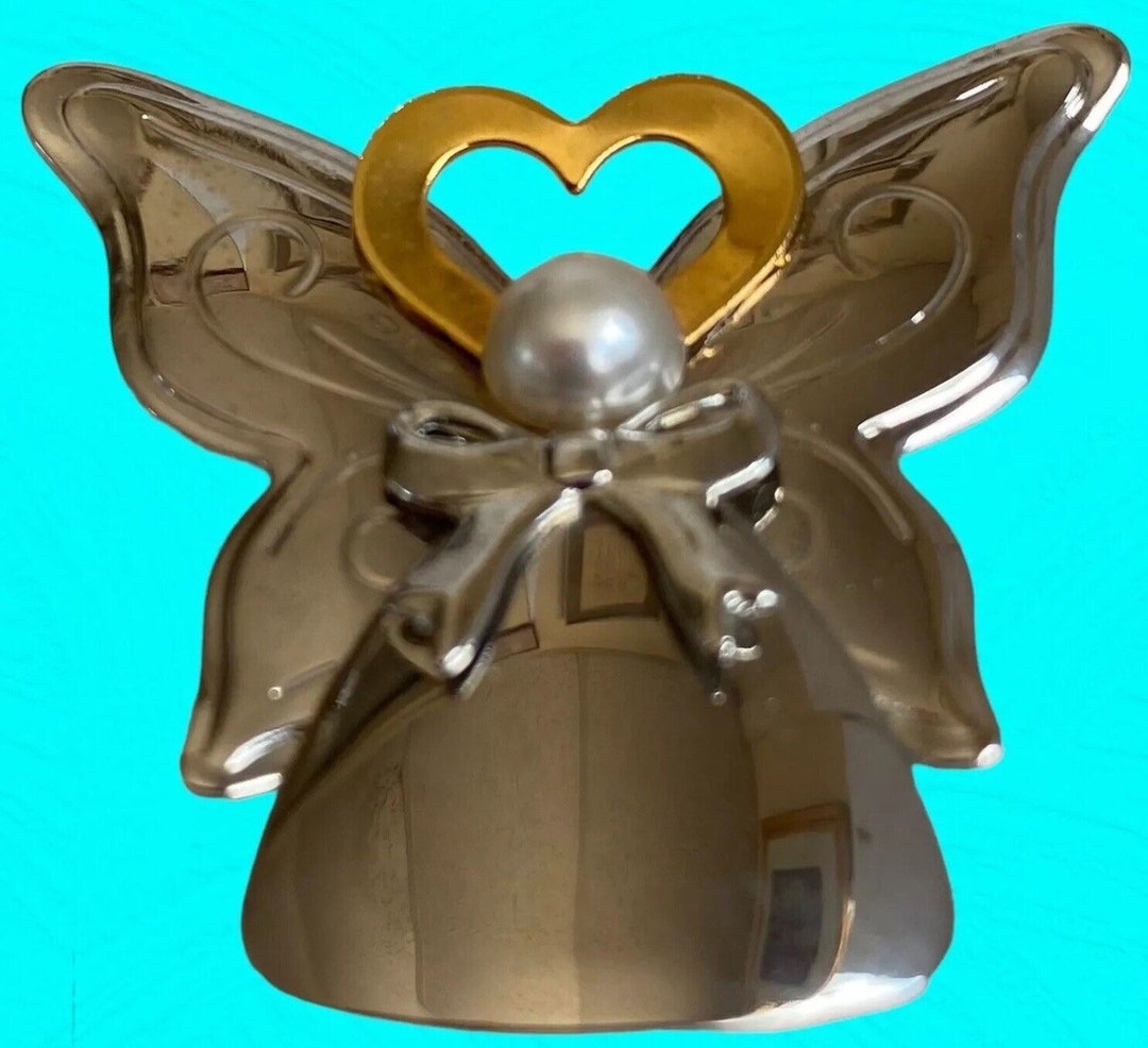 Jane Vtg AOL Angel of Love Pin Brooch Pearl Head Silver Over Brass ...