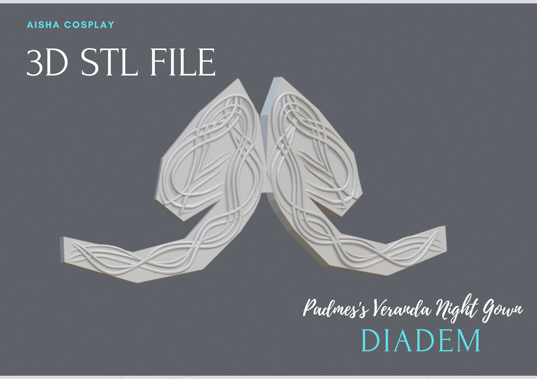 Padme Tiara - Digital File, 3D Printable File, Tiara Veranda Nightdress ...