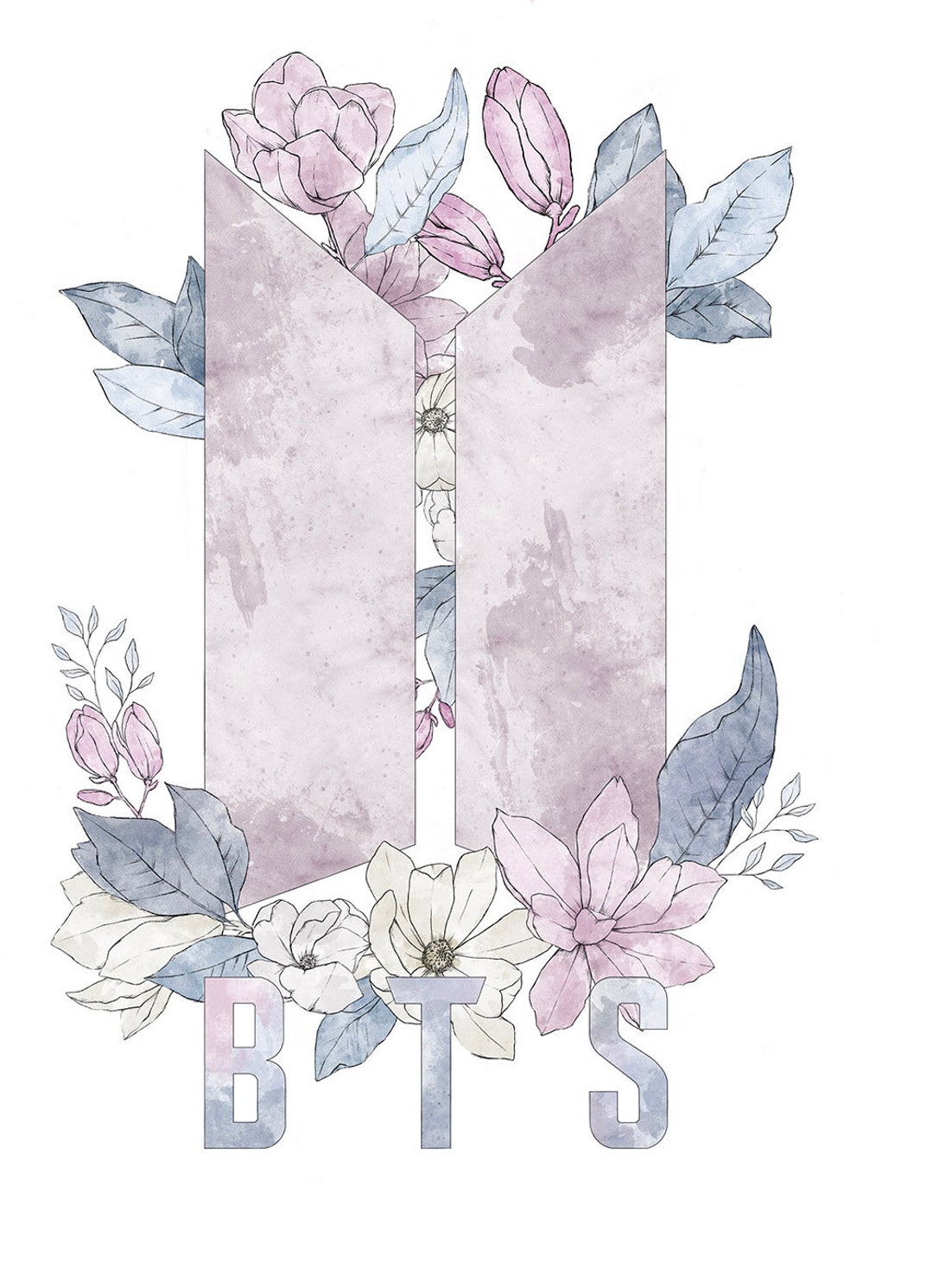 BTS Graphics, Painting, Watercolor, Clip Art Digital Files 300dpi, PNG ...