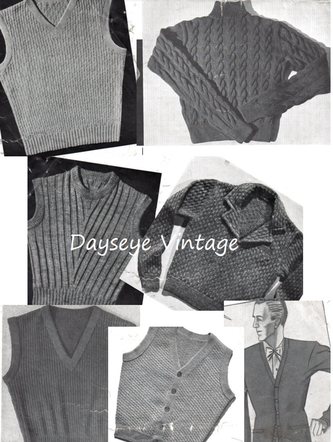 1940s Booklet 17 Knitting Pattern for Men in the Fighting Forces and on ...