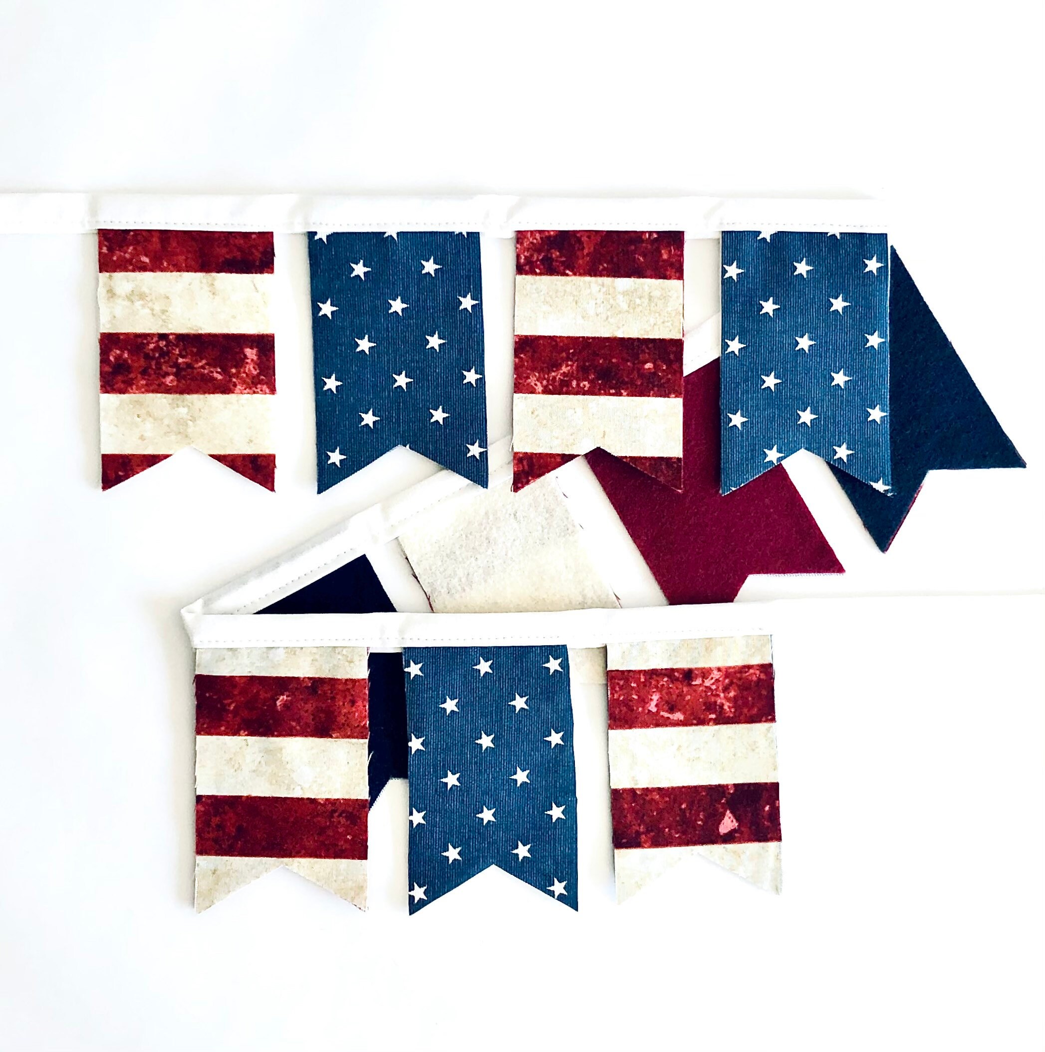 Fourth of July Flag Cupcake Topper Red White & Blue Stars | Etsy