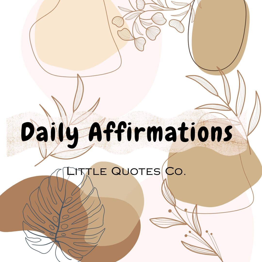Affirmation Template / Printable Daily Affirmation Cards / Positive ...