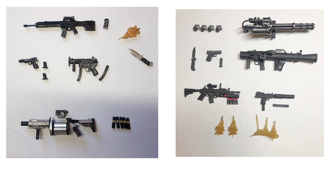 1:12 Action Figure Weapon Sets #1 and #2 - Etsy