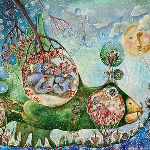 Surrealism Art Acrylic on Canvas Original Art - Etsy
