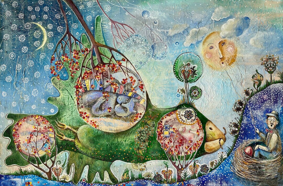 Surrealism Art Acrylic on Canvas Original Art - Etsy