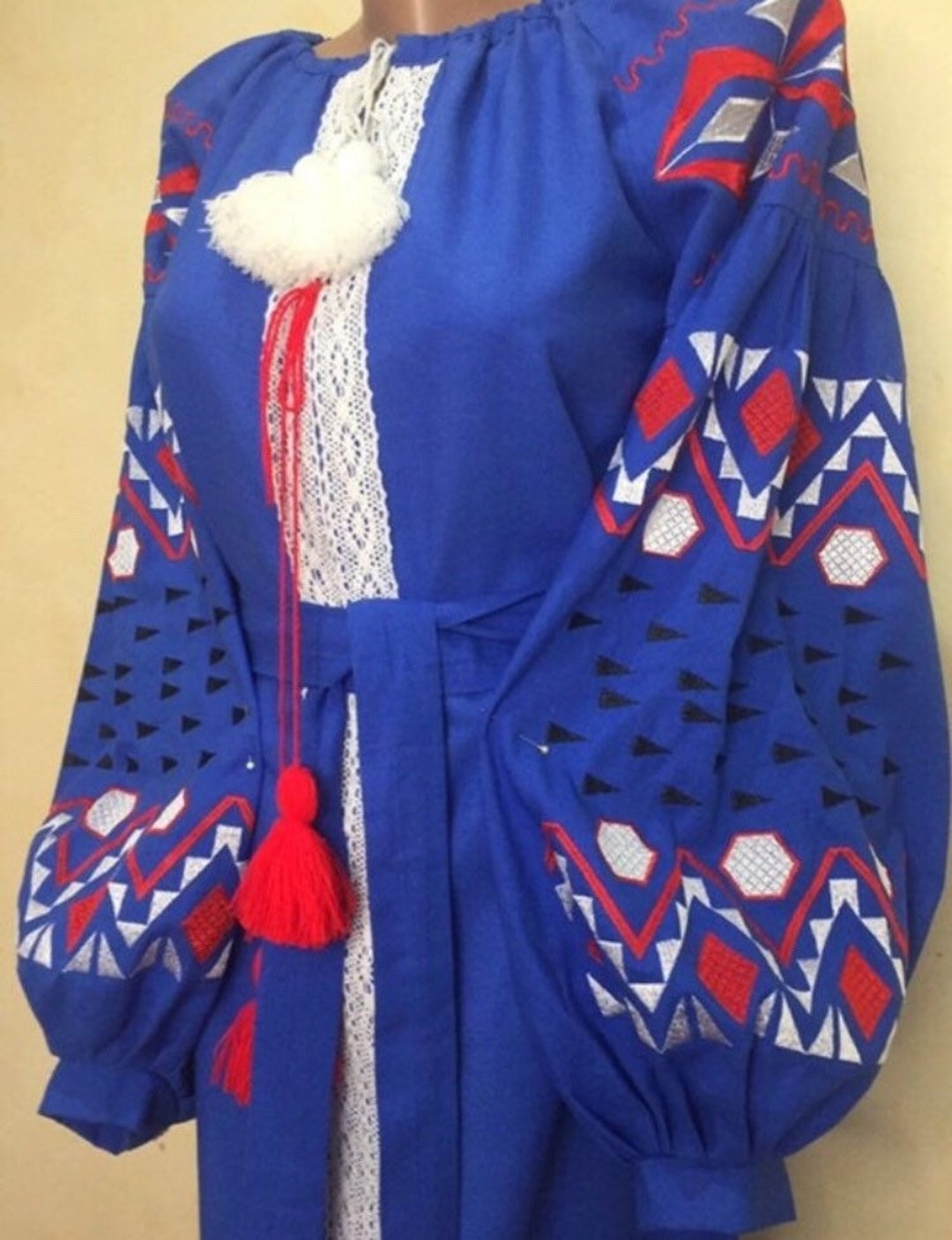 Blue Vyshyvanka Dress Vyshyvanka Blouse, Ukrainian Dress, Unique ...