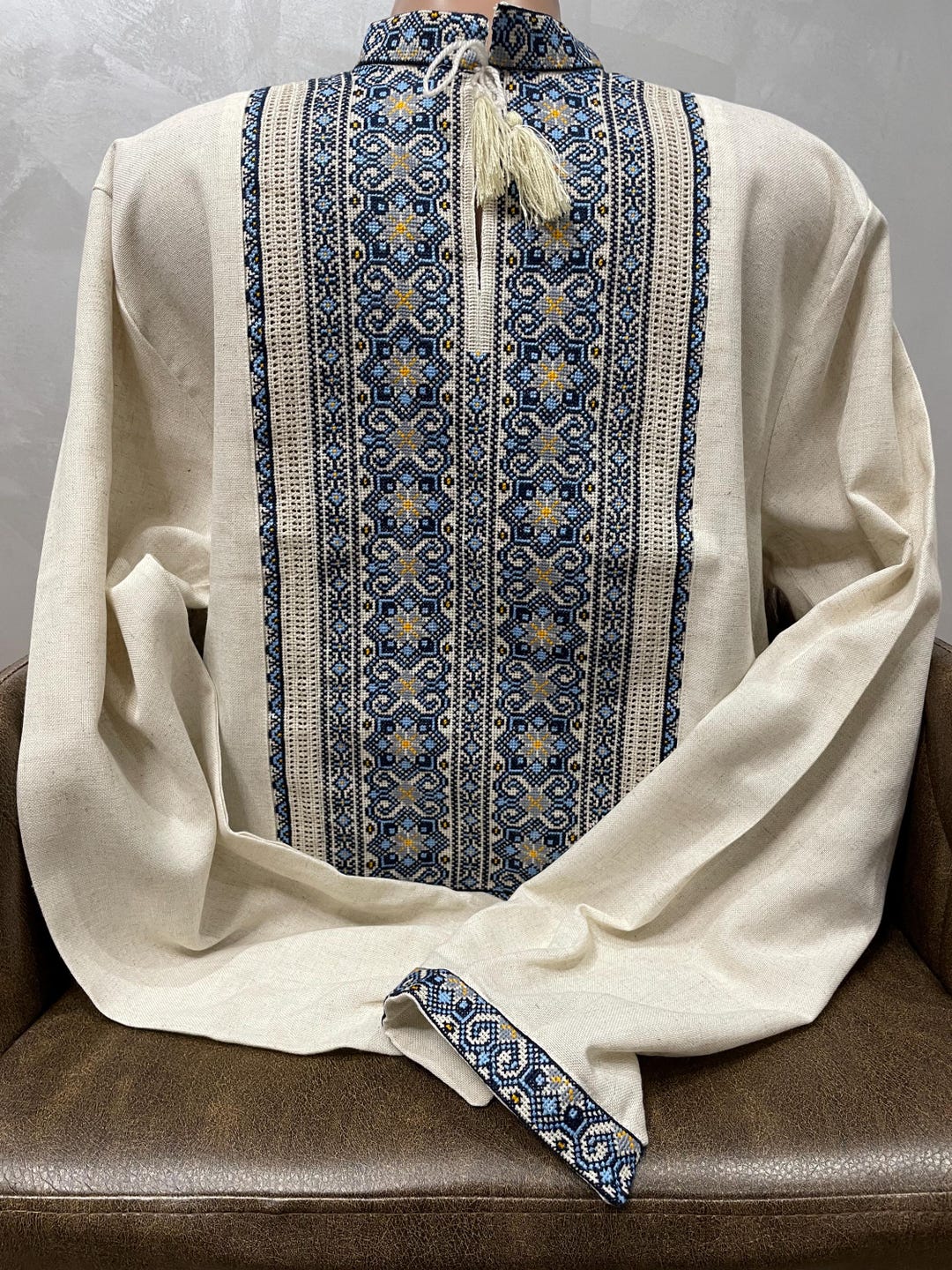 Blue Vyshyvanka Men - Ukrainian Vyshyvanka, Made in Ukraine,vyshyvanka ...