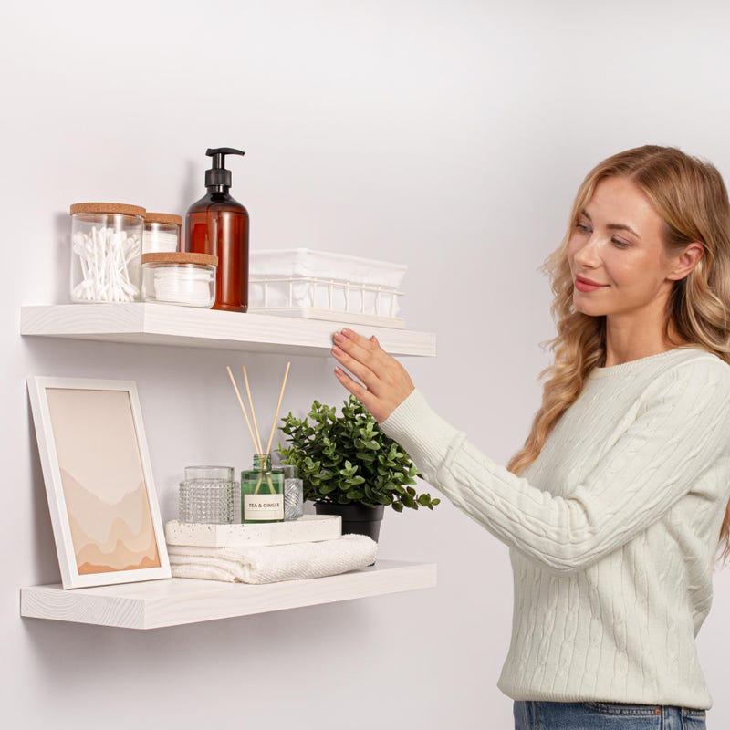 White 24 Inch Floating Shelf - Etsy