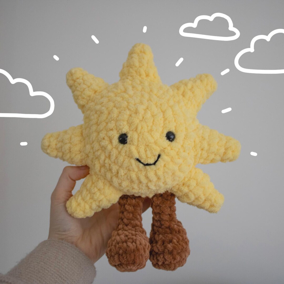 Handmade Happy Little Sun Plushie – Cute Crochet Plush Toy | Soft ...