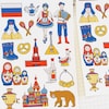 RUSSIA Sticker Sheet // Aesthetic Russian Icons Landmark Culture Travel ...