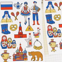 Moscow Sticker, City Sticker Vinyl Decal, for Laptop Car, Book, Water ...