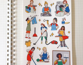 YOGA POSE Sticker Sheet // Aesthetic Cute Good Vibe Exercise Zen ...