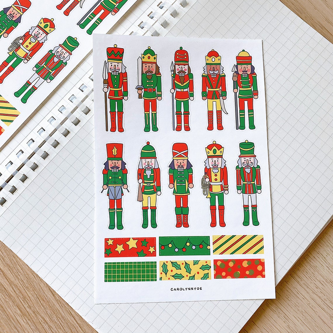 NUTCRACKER CHRISTMAS Sticker Sheet // Aesthetic Cute Holiday Party Gift ...