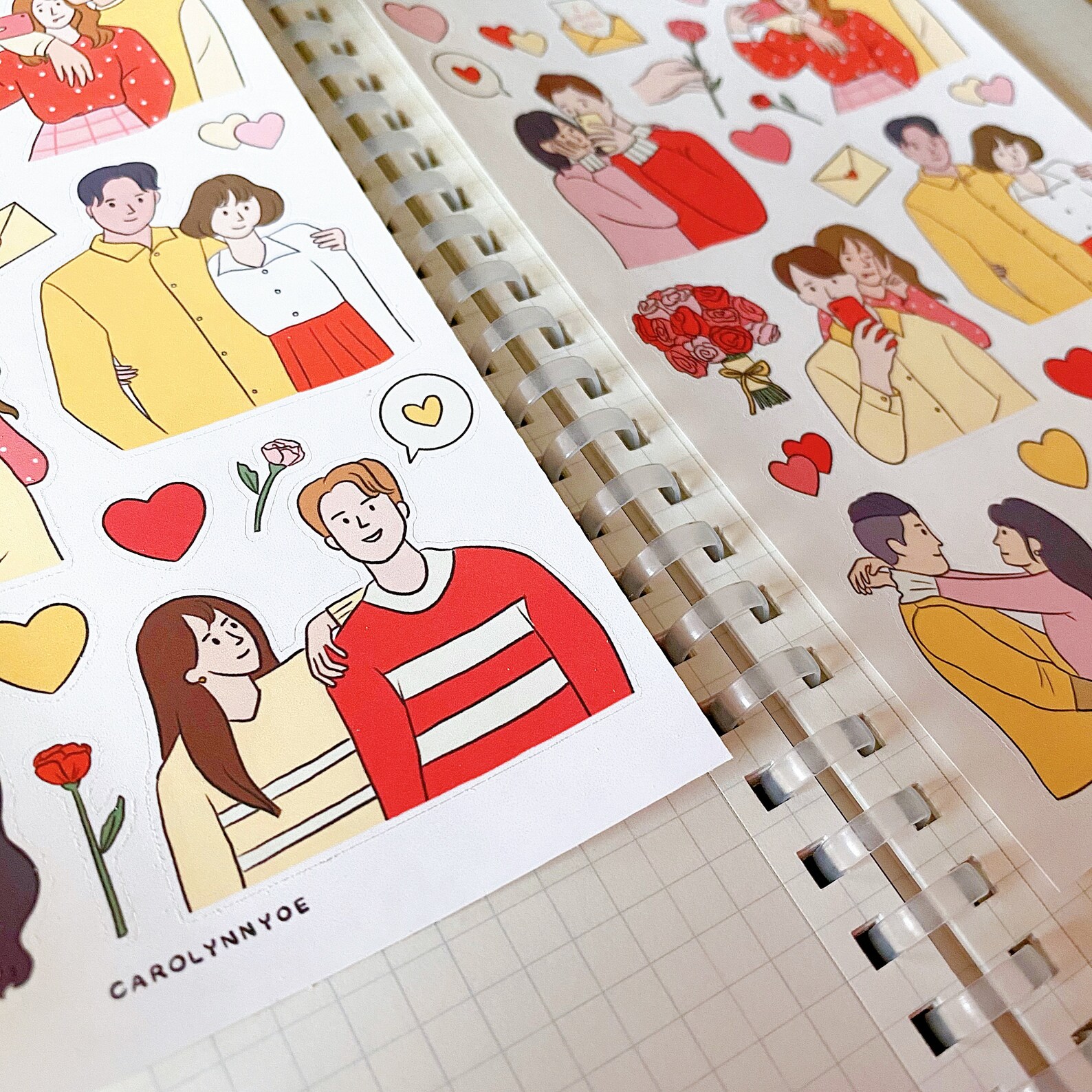 COUPLE LOVE Sticker Sheet // Aesthetic Valentine's Day Boy - Etsy Singapore