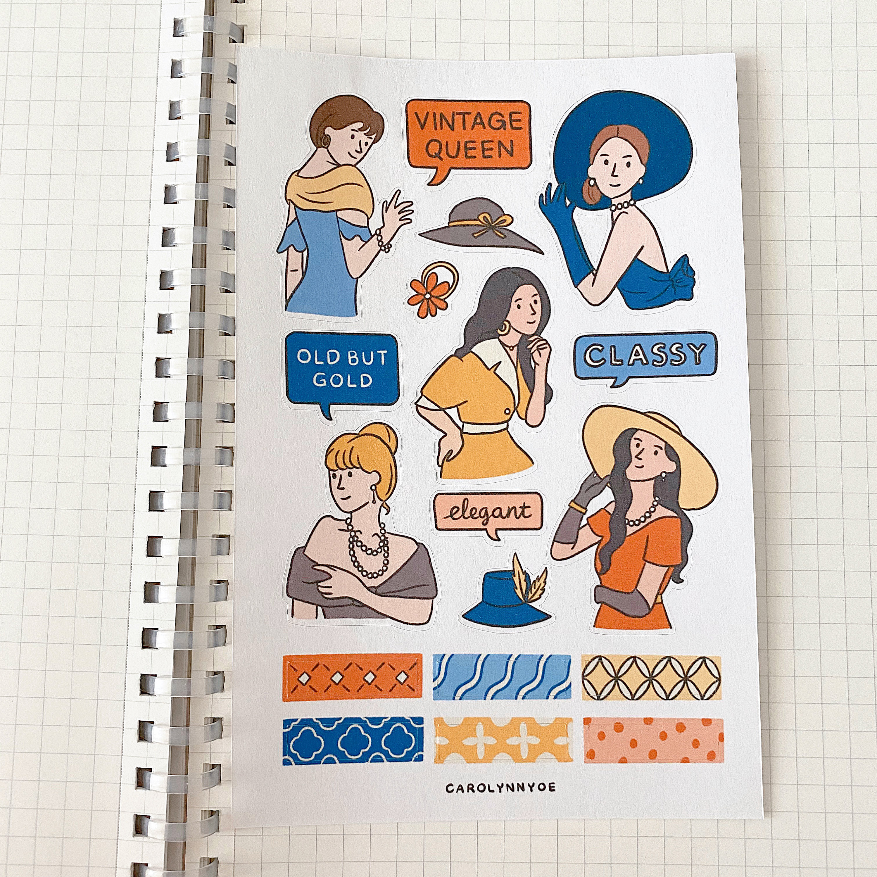 CLASSY GIRL Sticker Sheet // Aesthetic Elegant Cute Vintage - Etsy ...