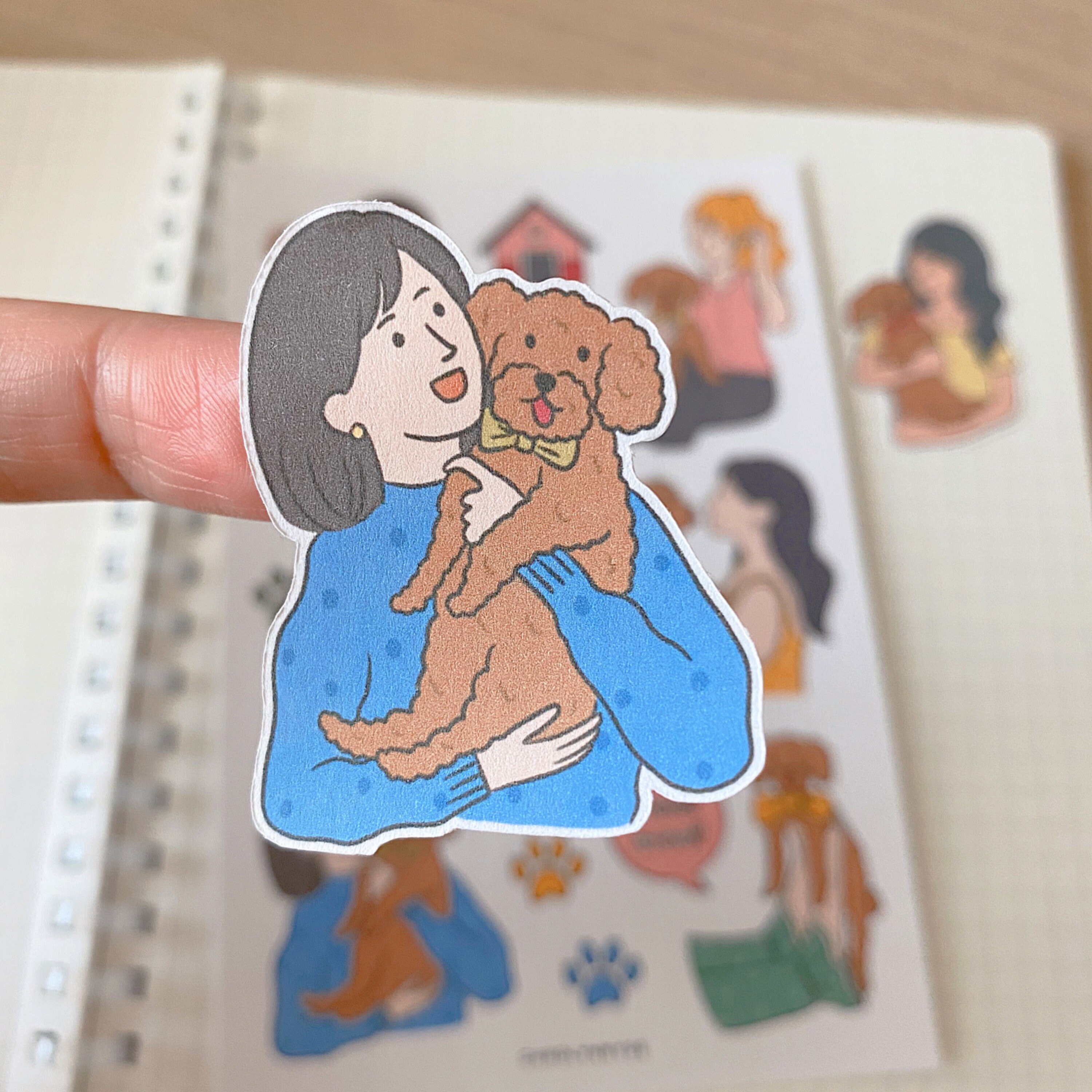 GIRL & TOY POODLE Sticker Sheet // Aesthetic Cute Mini Poodle - Etsy ...