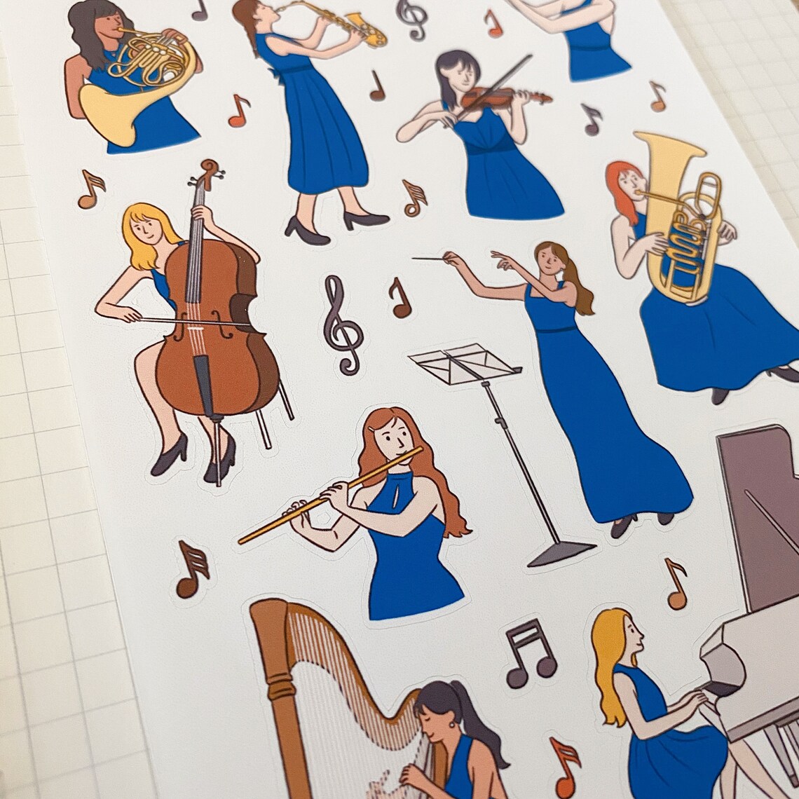 ORCHESTRA MUSICIAN Sticker Sheet // Aesthetic Cute Symphony | Etsy ...