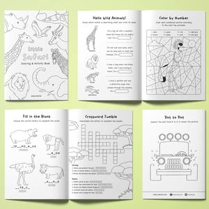 Little SAFARI • Coloring & Activity Book for Kids | DIY Printable ...