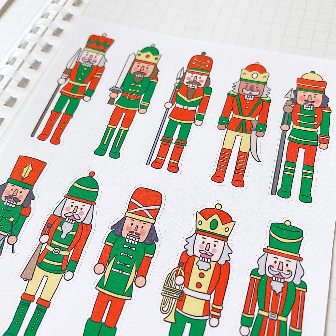 NUTCRACKER CHRISTMAS Sticker Sheet // Aesthetic Cute Holiday Party Gift ...
