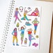 RETRO AEROBICS Sticker Sheet // Aesthetic Fashionable Fitness Workout ...