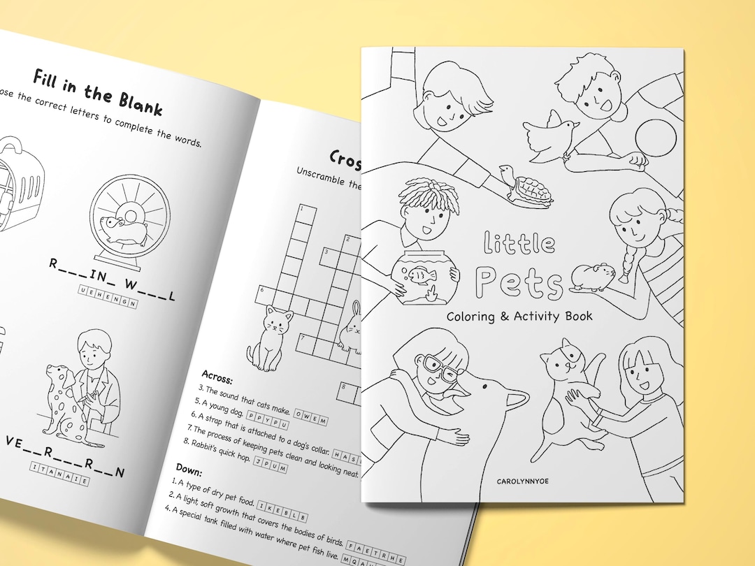 Little PETS • Coloring & Activity Book for Kids | DIY Printable ...