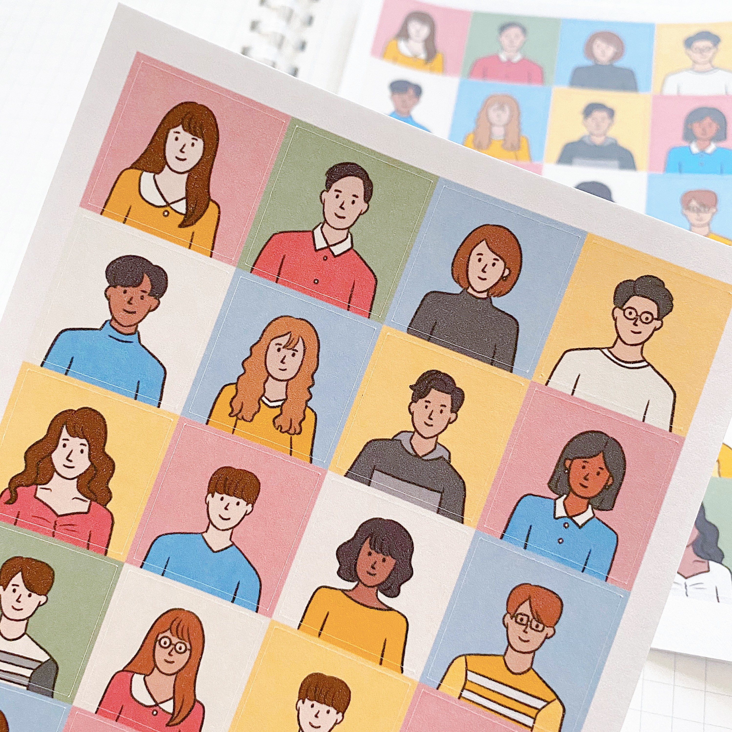 BOY & GIRL 24 Mini Square Sticker Sheet // Aesthetic Cute - Etsy Singapore