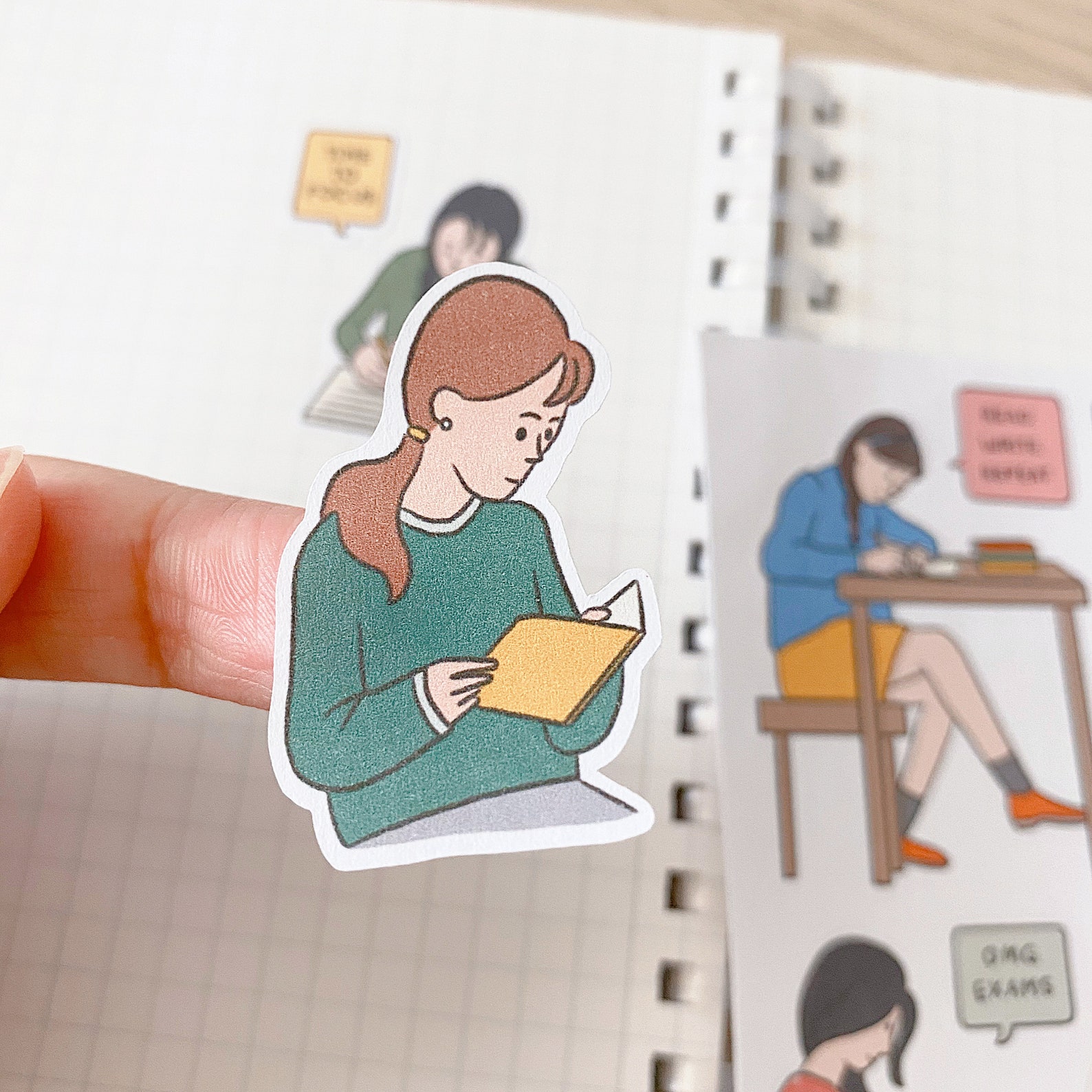 STUDY Sticker Sheet // Aesthetic Cute Studying Smart Homework - Etsy
