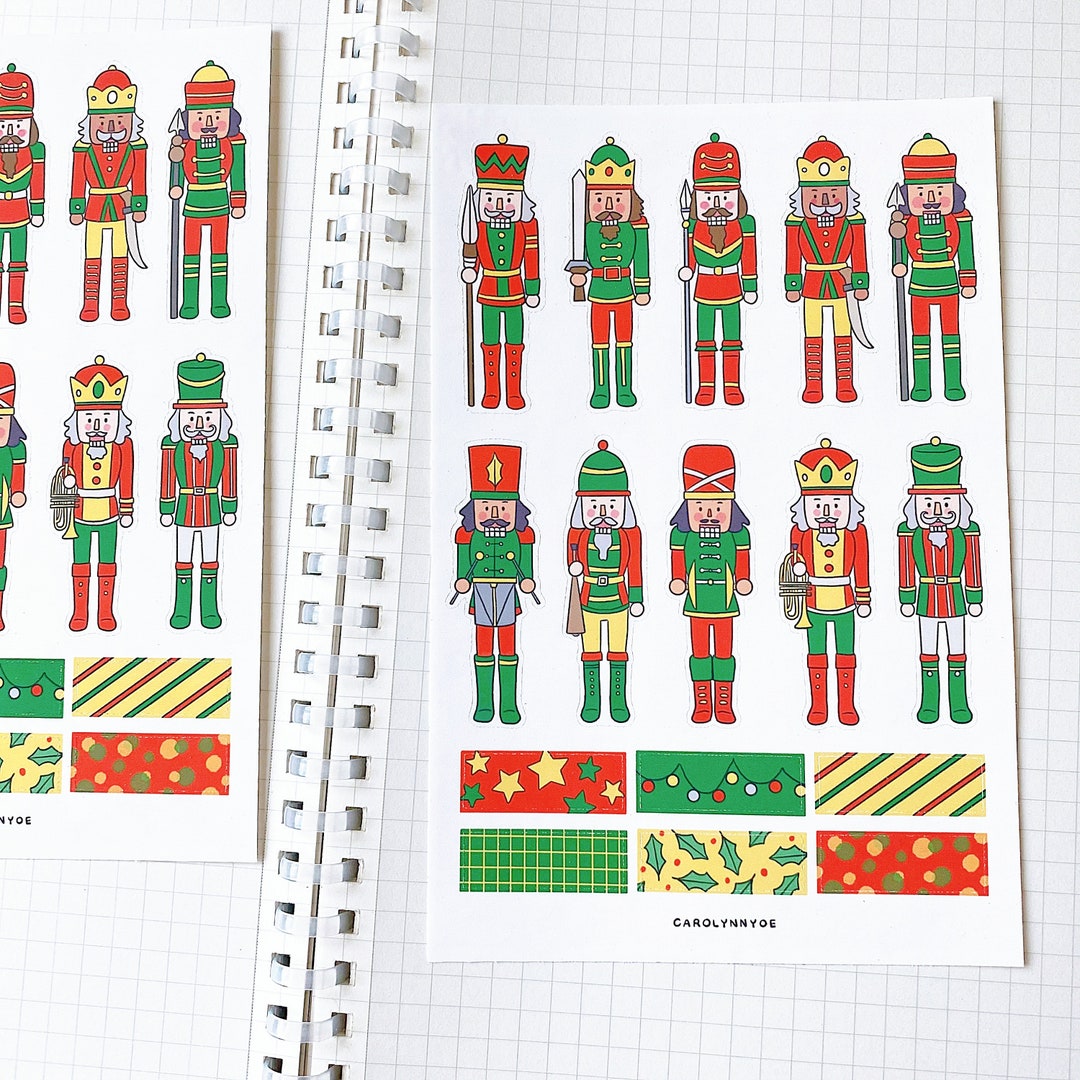 NUTCRACKER CHRISTMAS Sticker Sheet // Aesthetic Cute Holiday Party Gift ...