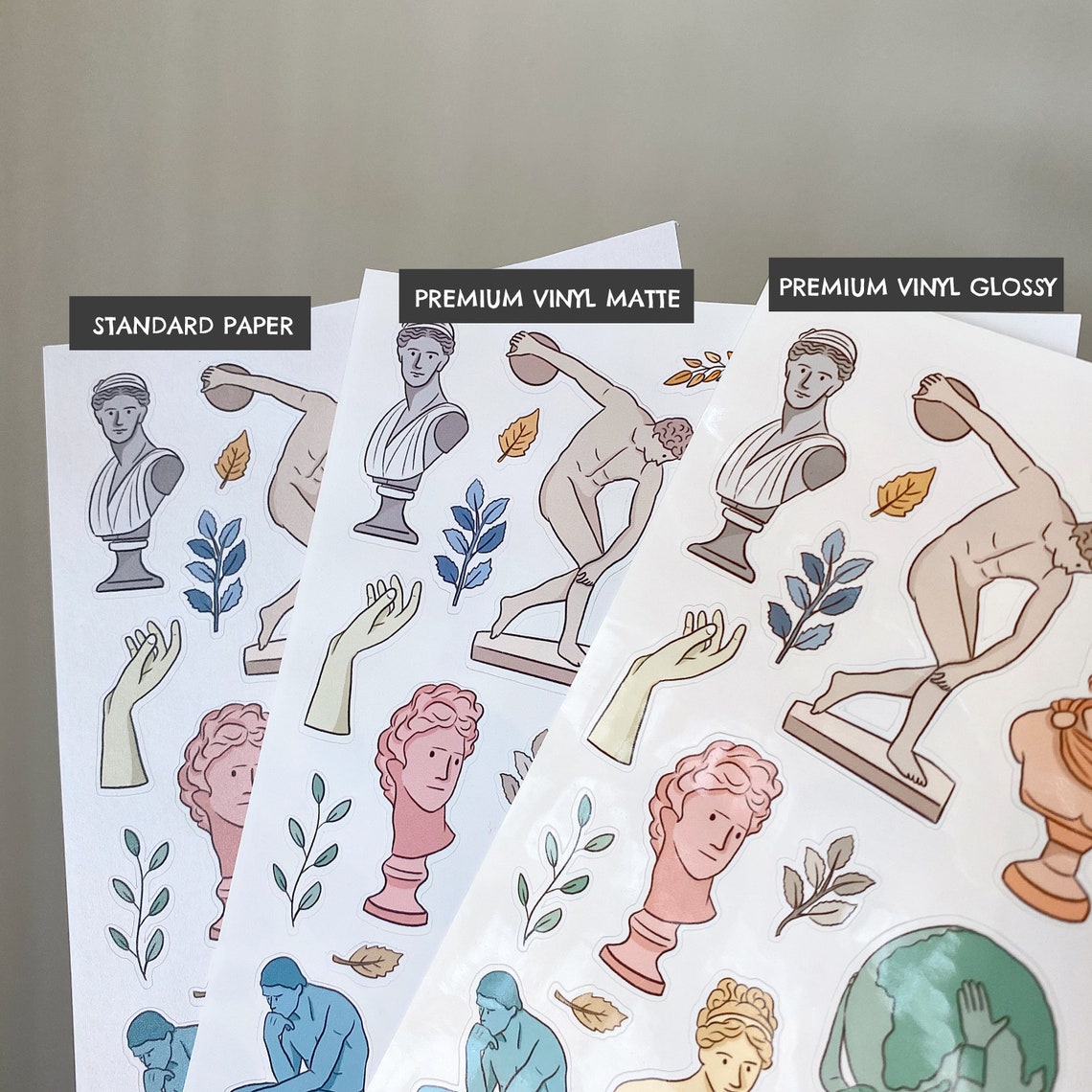 GREEK SCULPTURE Sticker Sheet // Aesthetic Ancient Museum Art - Etsy ...