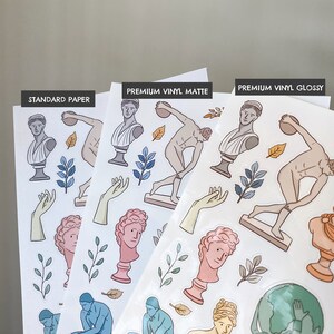GREEK SCULPTURE Sticker Sheet // Aesthetic Ancient Museum Art Head Body ...
