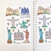USA STATUES Sticker Sheet // Aesthetic Landmark Monument United States ...