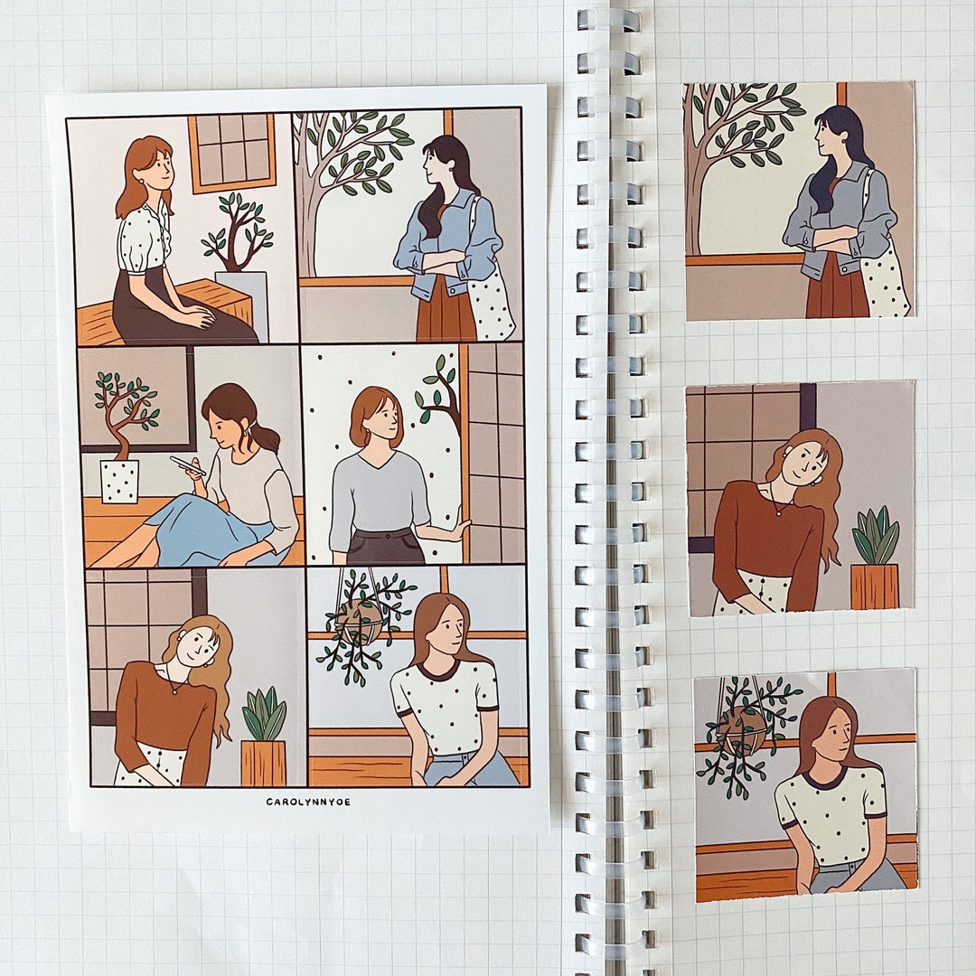 WOODEN ROOM Square Sticker Sheet // Aesthetic Japanese Minimalist Decor ...
