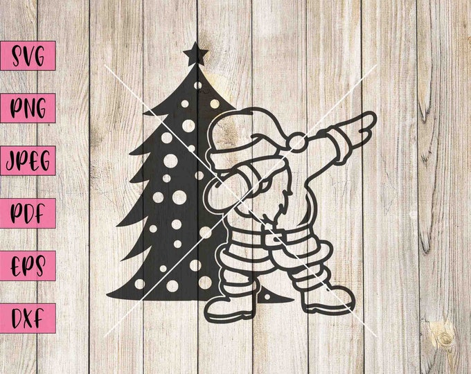 Dabbing Santa Svg Christmas SVG Dab Svg for Christmas Cut File Santa ...