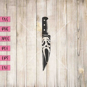 Scream Knife Svg, Scary Decals, Scary Halloween Decor, Scary Halloween ...