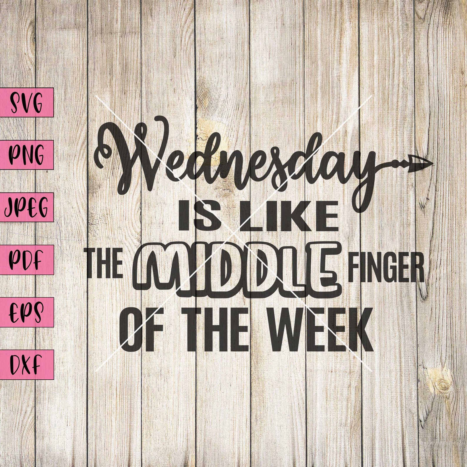 Wednesday is Like... Middle Finger Clip Art Printable - Etsy