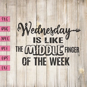 Wednesday is Like..., Middle Finger Clip Art, Printable Planner ...