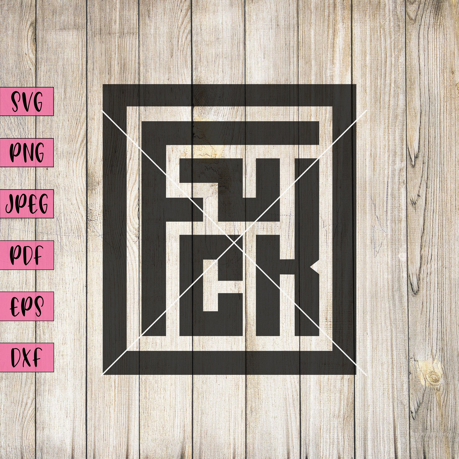 Hidden Message Swear Word Svg: Adult Humor Laser Cut File (digital ...