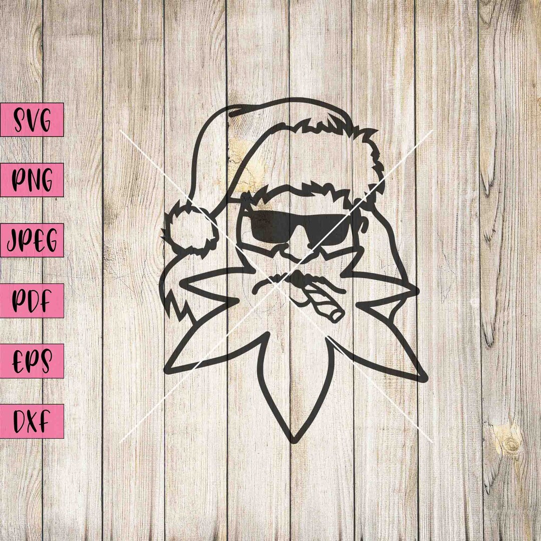 Stoner Santa Svg, Santa Svg. Santa Png, Smoking Stickers, Smoking Print ...