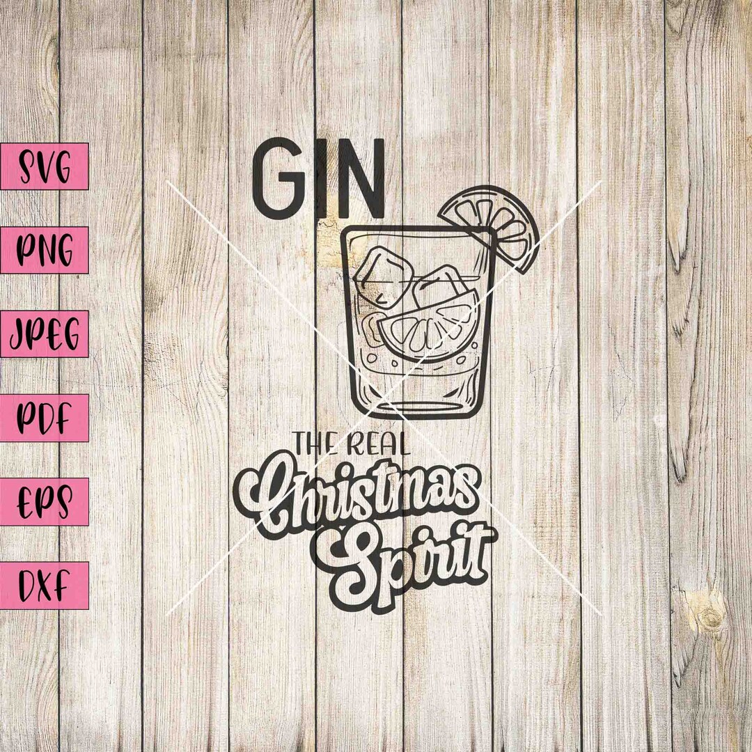 Gin Svg, Christmas Clip Art, Christmas Png, Holiday Stickers, Bar Wall ...