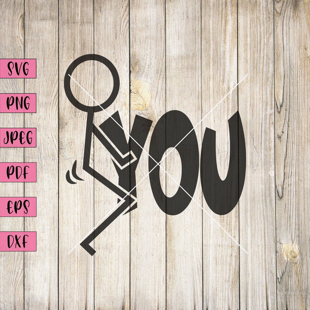 Funny Stick Figure Car Decal: Rude Svg Clipart (digital Download) - Etsy