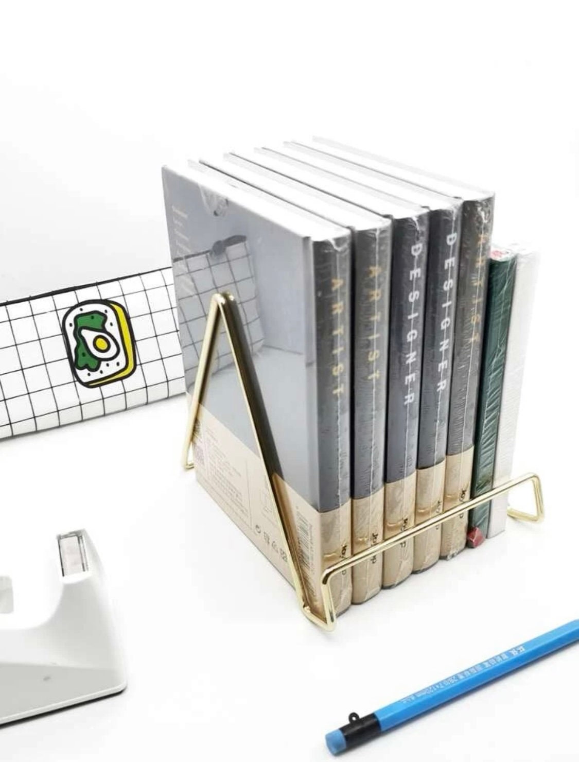 Metal Book End Book Holder Folder Organiser Gold Book - Etsy