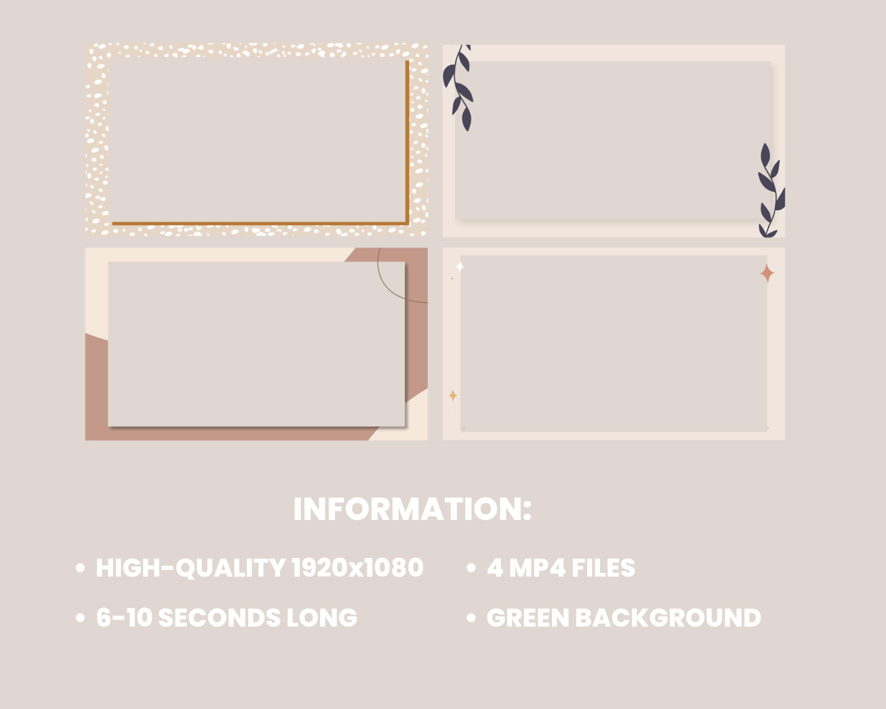 Animated BOHO Video Borders Animated Frames for Videos Video-editing ...