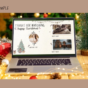 CHRISTMAS|VLOGMAS Youtube Endscreen Card | Youtube Outro Png | Cute ...