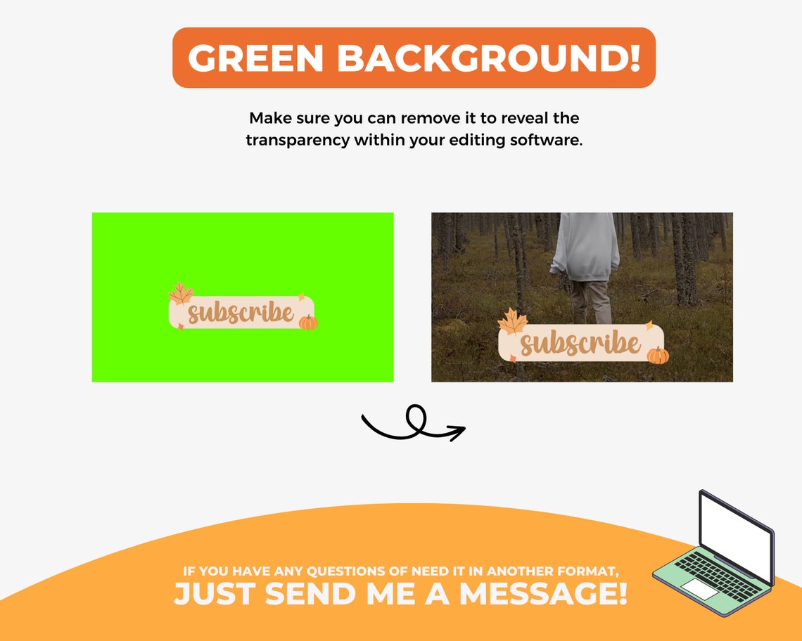 Youtube Autumn/fall Subscribe Animation | Subscribe Pop-up Button ...